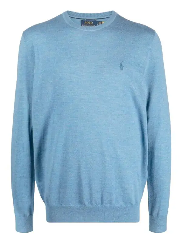 Polo Ralph Lauren Embroidered Knit Jumper - Blue
