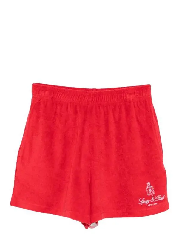 SPORTY  RICH Sporty & Rich Terry Shorts - Red