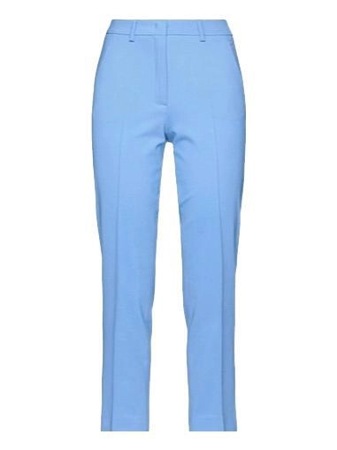 Max Mara Solid Wool Trousers - Blue