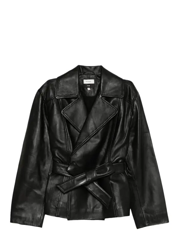 REFORMATION Veda Jaden Leather Jacket - Black