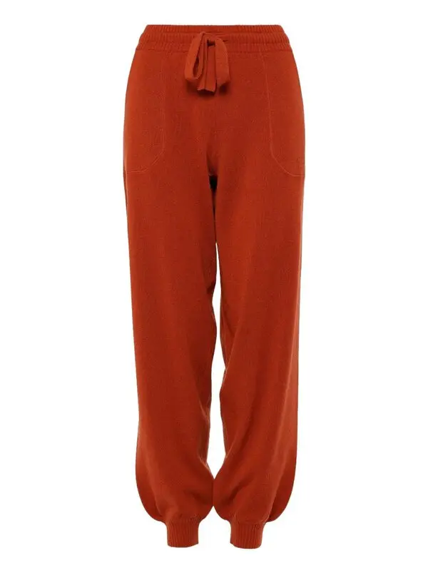 ERES Knitted Track Pants With Cuffed Hem - Red
