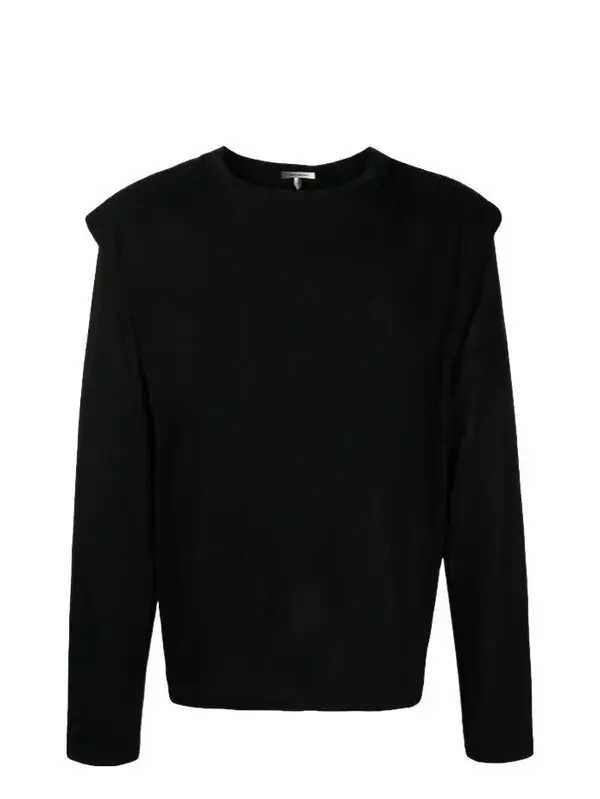 Isabel Marant Étoile Padded-shoulder Cotton Sweatshirt - Black