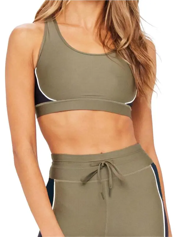 The Upside Track Georgia Racerback Sports Bra - Brown