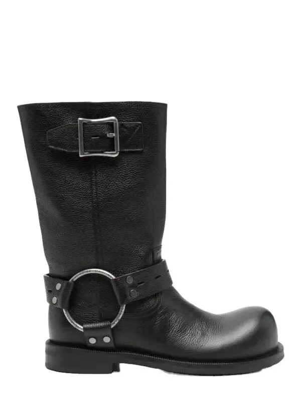 Martine Rose Biker Boots With O-ring Detail - Black