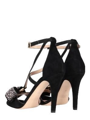 Chloé Stiletto-heel Sandals With Bow Embellishments - Black