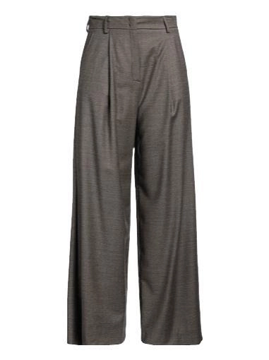 Max Mara Houndstooth Flannel Wide-leg Trousers - Black