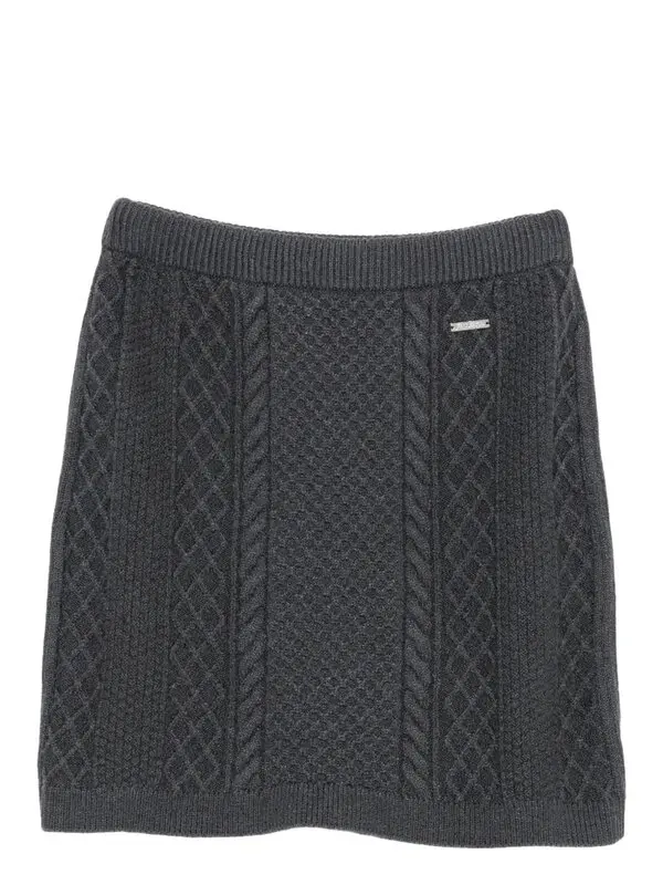 J.W.ANDERSON Logo-plaque Cable-knit Mini Skirt - No