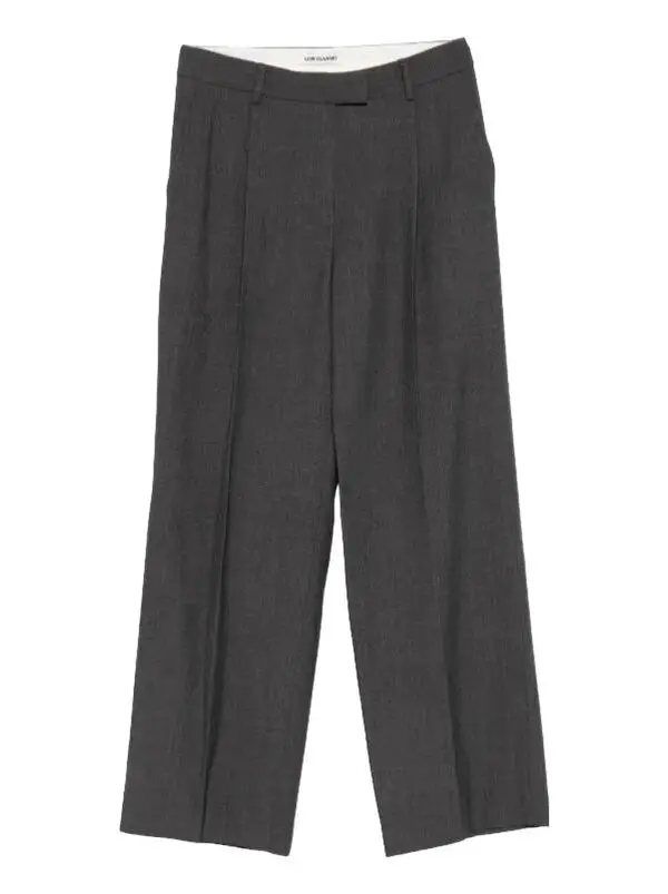LOW CLASSIC Pleated Tailored Trousers - Black