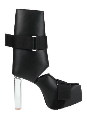 Rick Owens Leather Platform Boots - Black