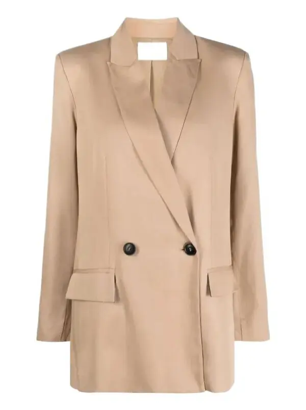 ST. AGNI Double-breasted Blazer - Nude