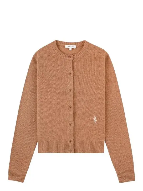 SPORTY  RICH Sporty & Rich Embroidered Button Cardigan - No