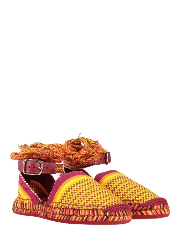 Chloé Espadrille Sandals With Tie Fastening - Red