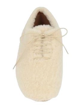 Chloé Round-toe Lace-up Shoes - Nude