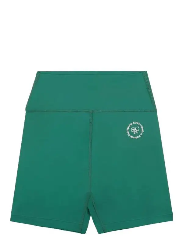 SPORTY  RICH Sporty & Rich High-waisted Cycling Shorts - Green