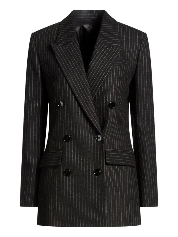 Isabel Marant Étoile Pinstripe Double-breasted Blazer - Black