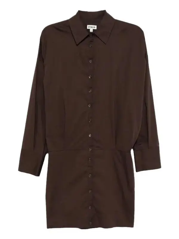 Staud Cynthia Shirt Dress - Black