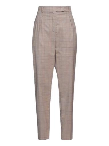 Max Mara Plaid Cool Wool Trousers - Nude