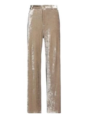 Balenciaga Shiny Velvet Straight-leg Trousers - Nude