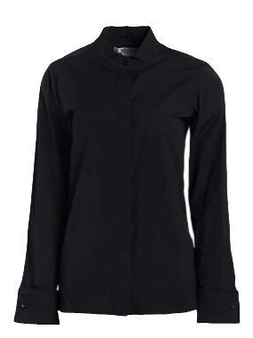 Max Mara Stand-collar Button-down Shirt - Black