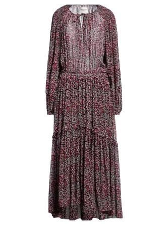 Isabel Marant Étoile Floral Print Long-sleeve Maxi Dress - Black