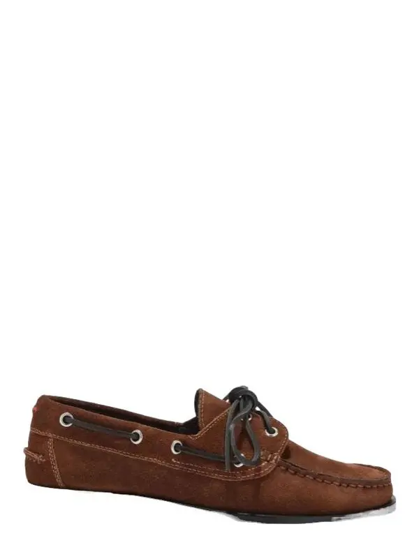 AeydĒ Harris Lace-up Suede Loafers - Brown
