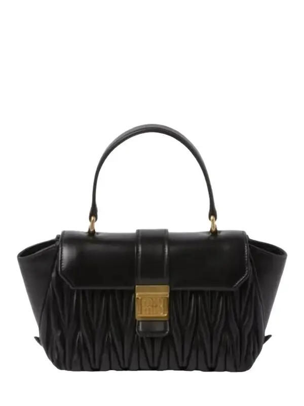 Miu Miu Matelassé Leather Tote Bag - Black
