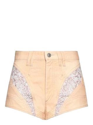 Isabel Marant Étoile Light Wash High Waist Denim Hot Pants - Nude