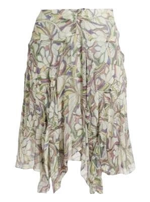 Isabel Marant Étoile Pleated Chiffon Skirt - Nude