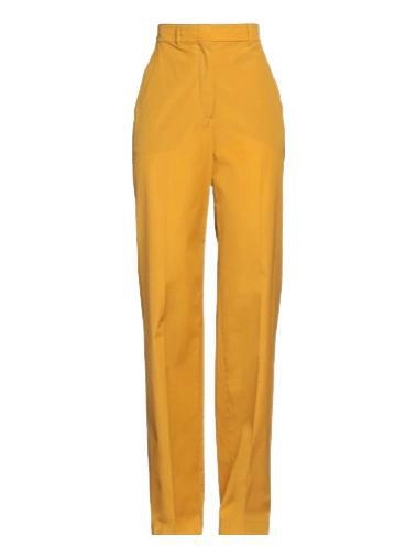 Max Mara Solid Straight Leg Trousers - Orange