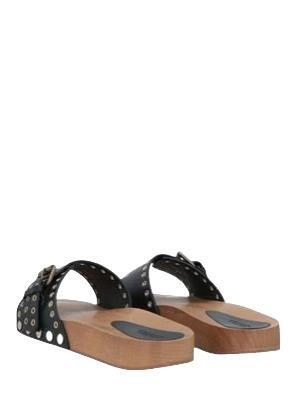 Isabel Marant Étoile Leather Slide Sandals - Brown
