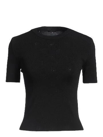 Balenciaga Lightweight Knit Crewneck Short Sleeve Jumper - Black