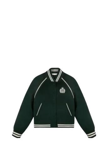 SPORTY  RICH Sporty & Rich Varsity Jacket - Black
