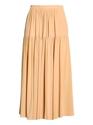 Chloé Flowy Midi Skirt - Nude