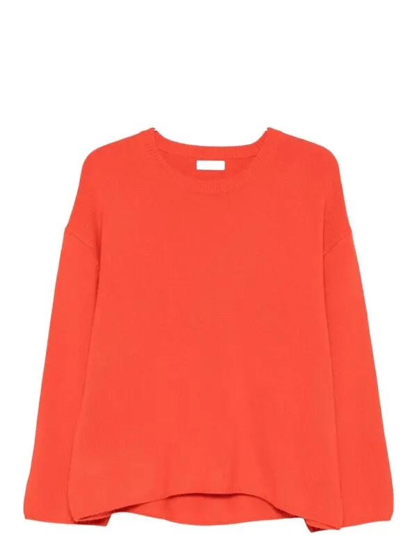 Soft Goat Crew Neck Jumper - Bright Orange