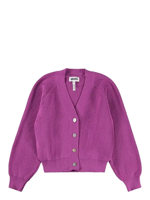 MOLO Gilberta V-neck Button-up Cardigan - Purple