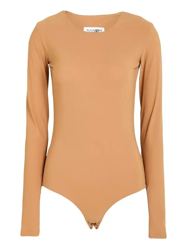 MAISON MARGIELA Crew Neck Long Sleeve Knit Top - Pink