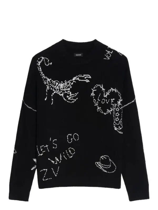 Zadig&Voltaire Baba Merino Sweater - Black