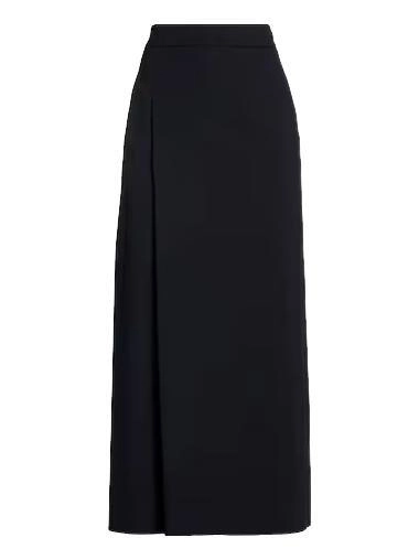 Max Mara Flared Jersey Maxi Skirt With Slit Pockets - Black