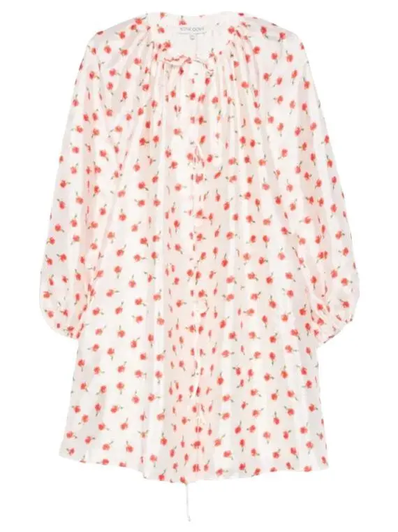 Stine Goya Floral Tie Detail Mini Dress - Ditzy Petunia