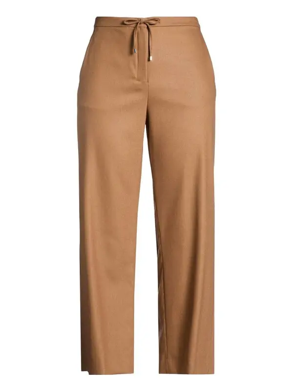 Max Mara Wide-leg Flannel Trousers - Brown