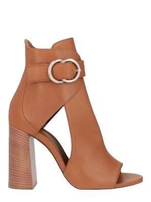 Chloé Open-toe Block Heel Ankle Boots - Brown