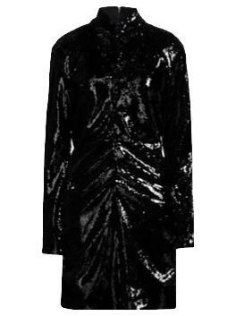 Isabel Marant Étoile Sequin Turtleneck Dress - Black