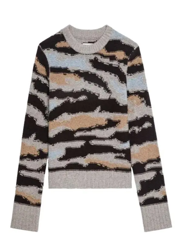 Zadig&Voltaire Malty" Patterned Crew-neck Sweater - Black