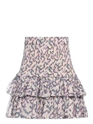 Isabel Marant Étoile High-waisted Ruffled Mini Skirt - Gray