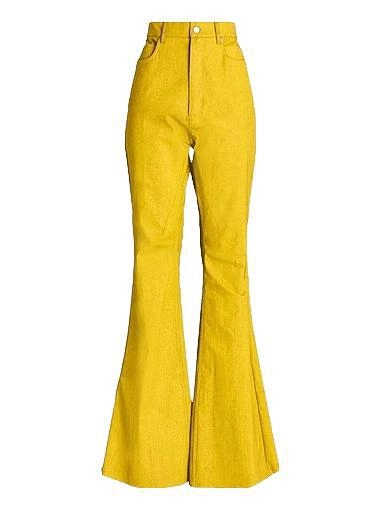 Rick Owens Boot-cut Jeans With Stud Embellishments - Yellow