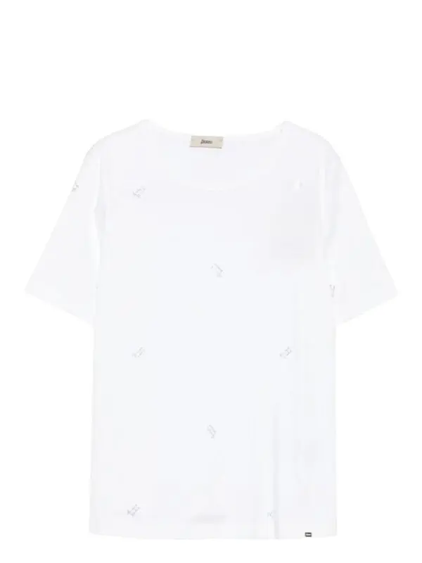 Herno Rhinestone-embellished Short-sleeve T-shirt - White