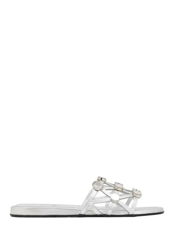 Attico Grid Stud-embellished Sandals - White