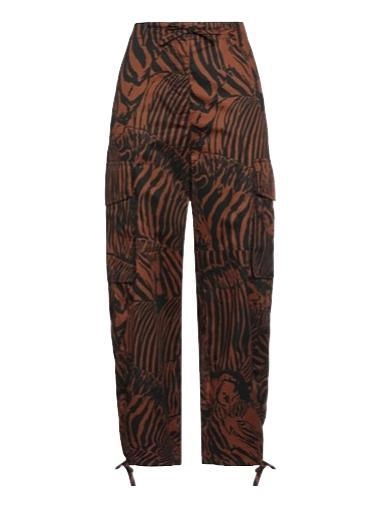 Max Mara Zebra Print Cargo Pants - Black