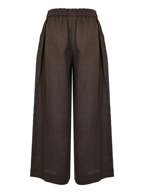 Max Mara Elastic Waist Casual Pants - Brown
