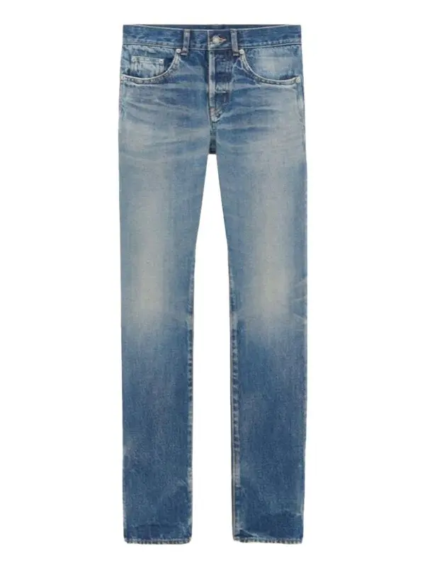 Saint Laurent Low-rise Slim-fit Jeans - Blue
